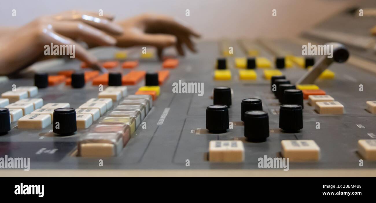 Tv broadcast control panel hi-res stock photography and images - Alamy