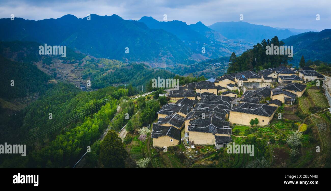 Countryside landscape of China's traditional and historic village Stock ...