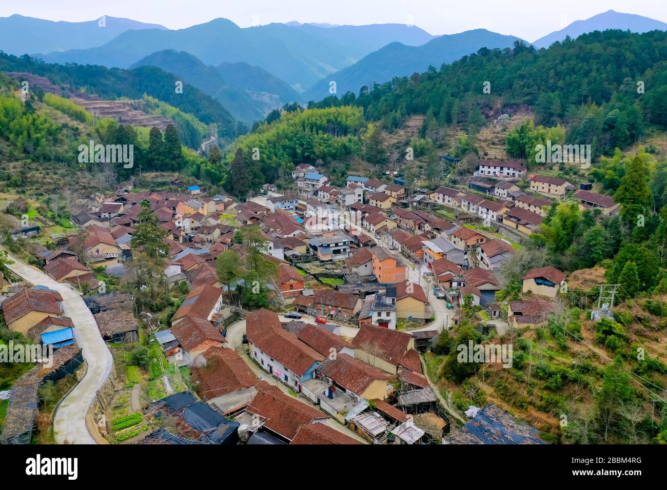 Countryside landscape of China's traditional and historic village Stock ...