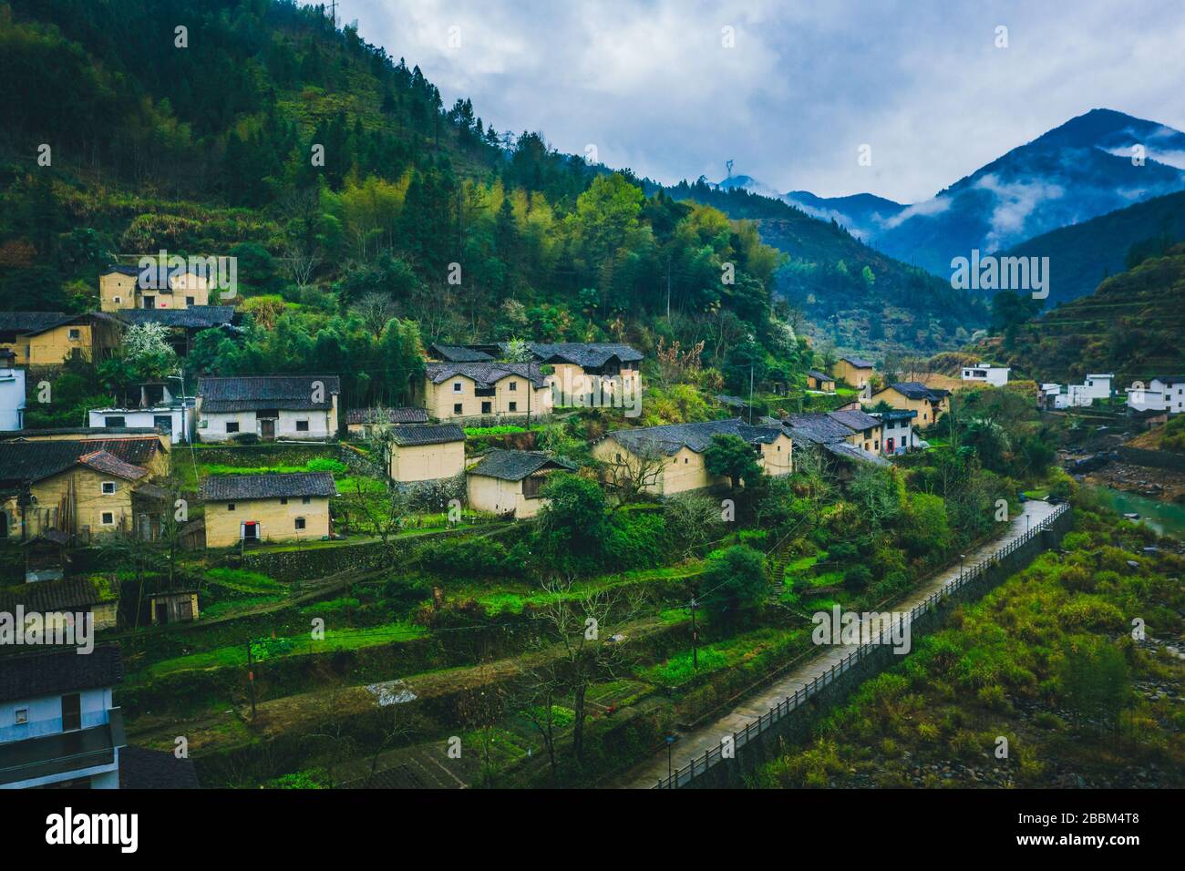 Countryside landscape of China's traditional and historic village Stock ...