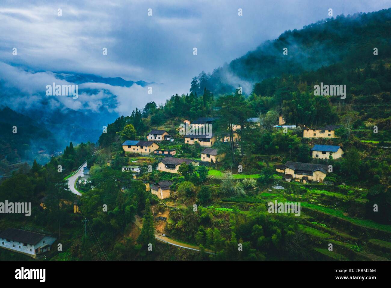 Countryside landscape of China's traditional and historic village Stock ...