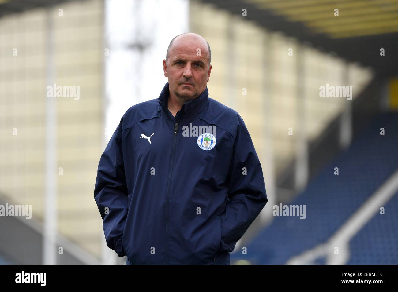Wigan Athletic manager Paul Cook prior to kick-off Stock Photo - Alamy