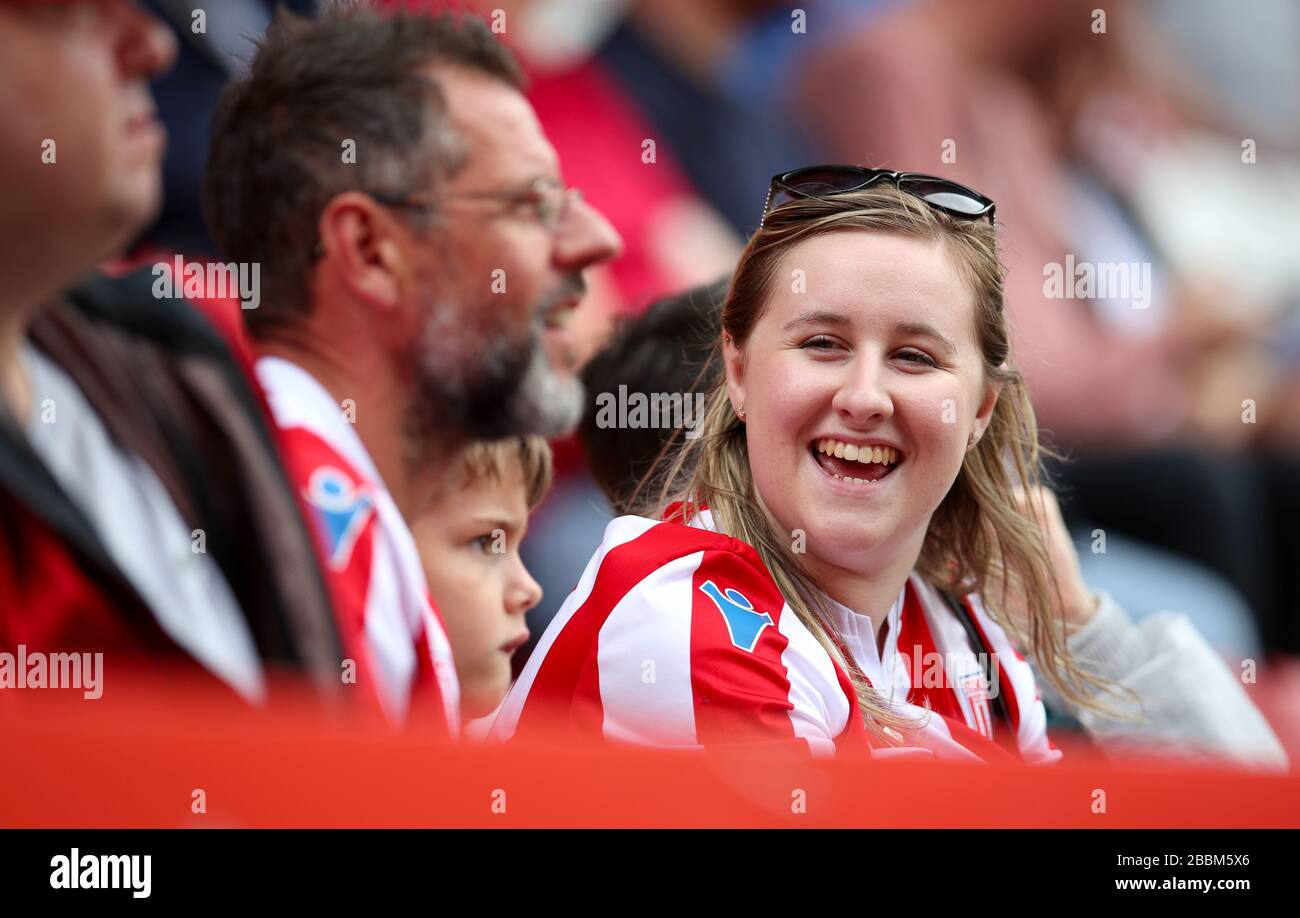 Stoke City fans in the stands ahead of the match Stock Photo - Alamy
