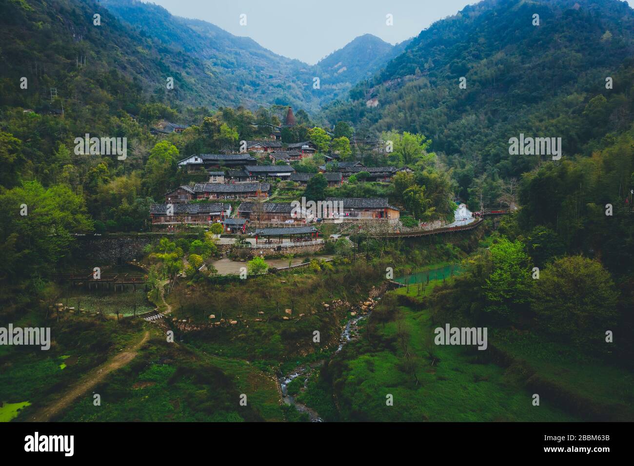 Countryside landscape of China's traditional and historic village Stock ...