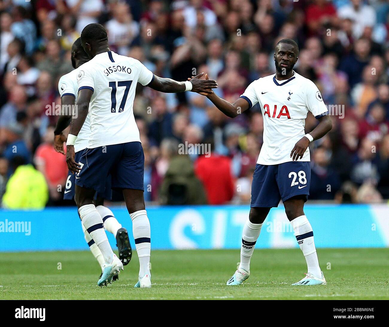 Tottenham hotspurs tanguy ndombele celebrates scoring hi-res stock ...