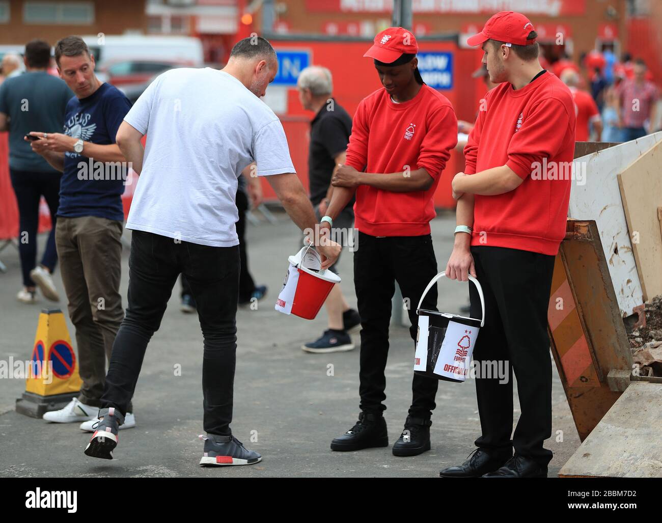 Nottingham Forest staff have a bucket collection for staff at Notts ...