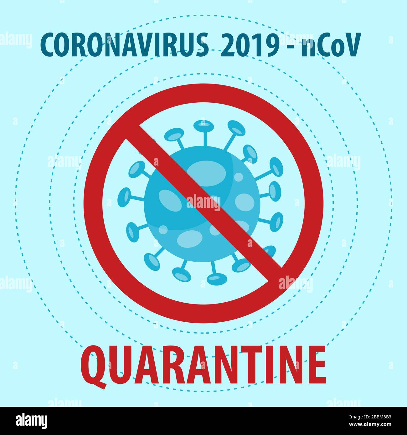 Covid-19 quarantine sign. Vector Stock Vector Image & Art - Alamy