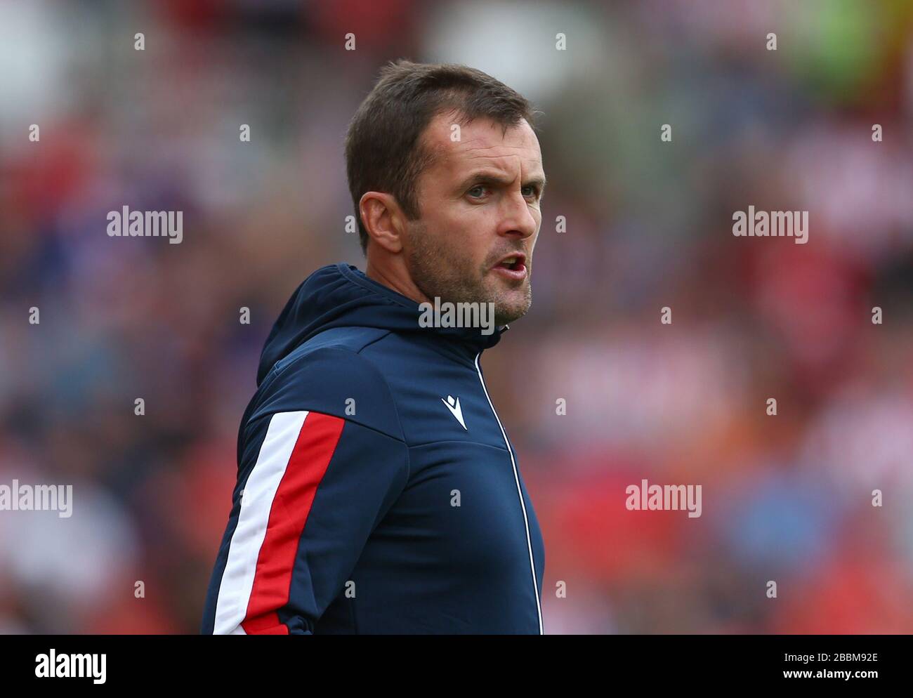 Stoke City manager Nathan Jones during the game Stock Photo - Alamy