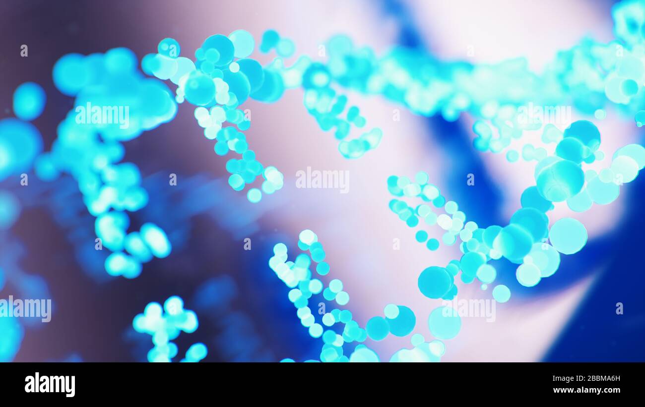 3D Illustration DNA molecule, its structure. Concept human genome. DNA ...