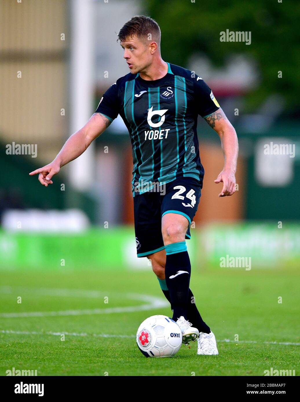 Swansea City's Jake Bidwell in action Stock Photo - Alamy