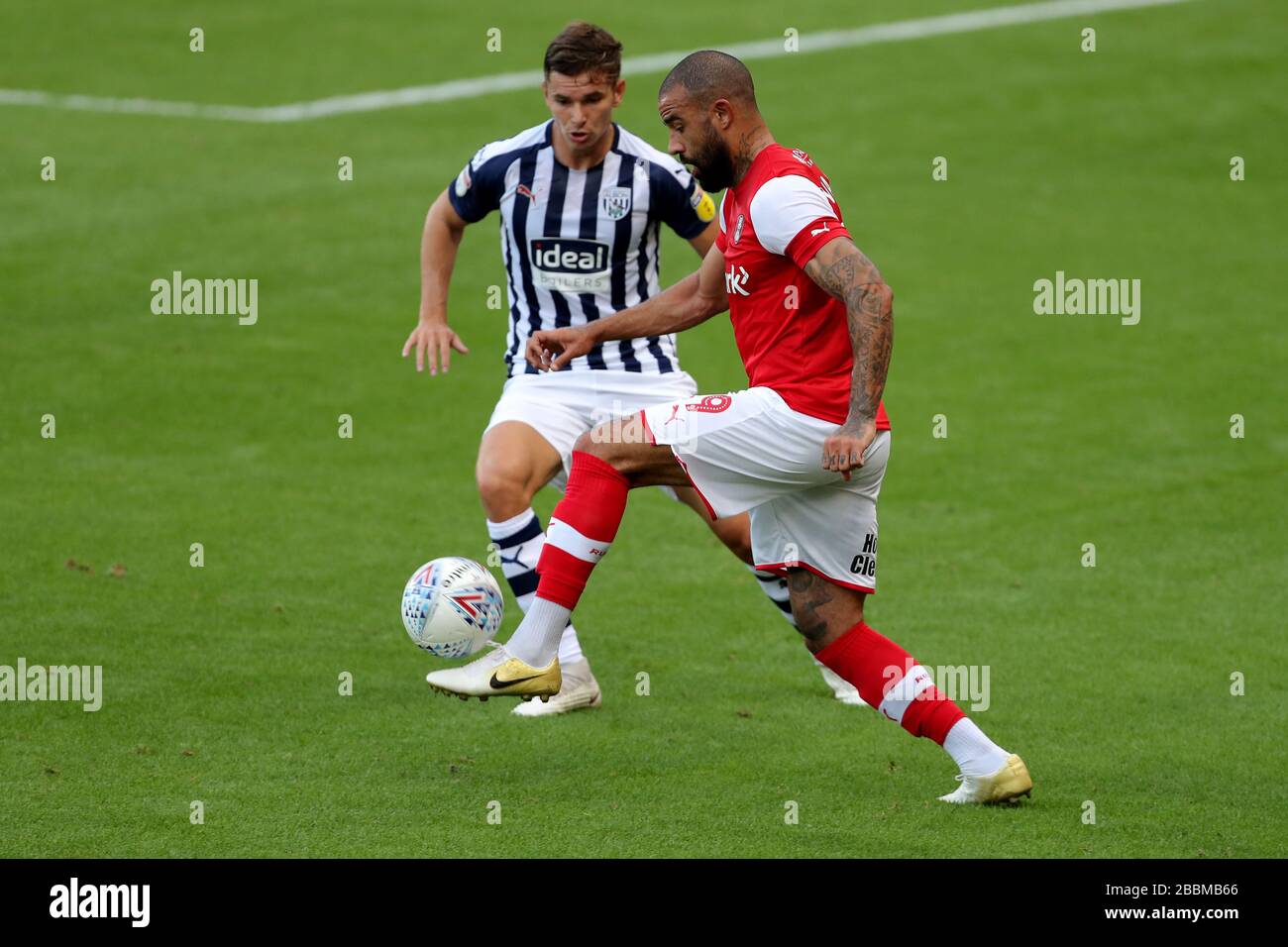 Rotherham United's Kyle Vassell and West Bromwich Albion's Conor ...