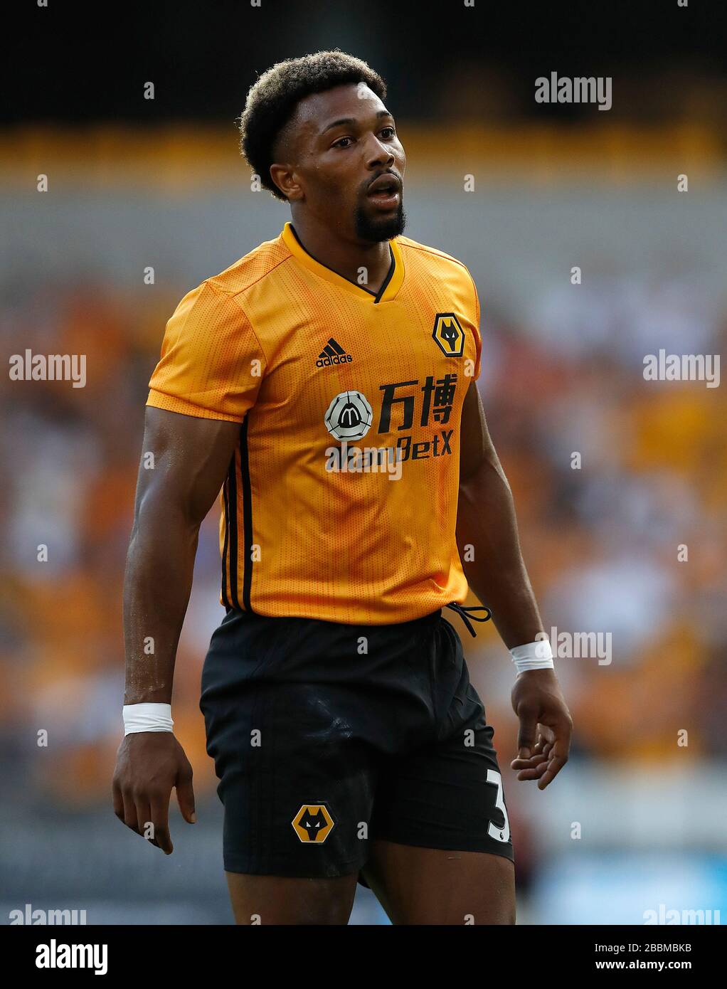 Wolverhampton Wanderers' Adama Traore in action against Crusaders FC ...