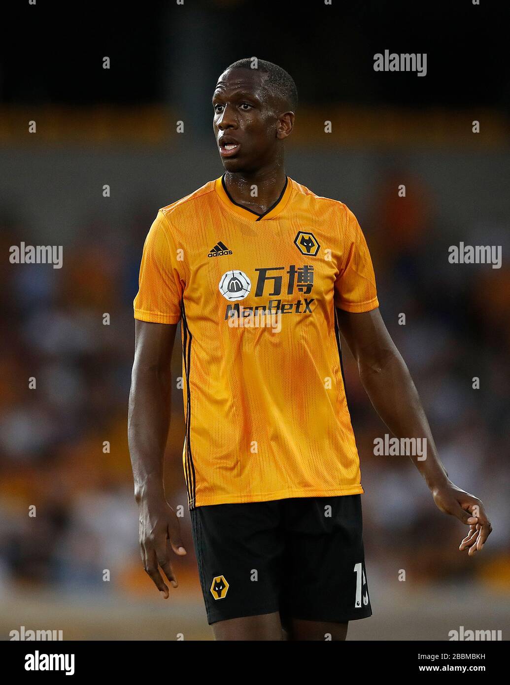 Wolverhampton Wanderers' Willy Boly in action against Crusaders FC ...