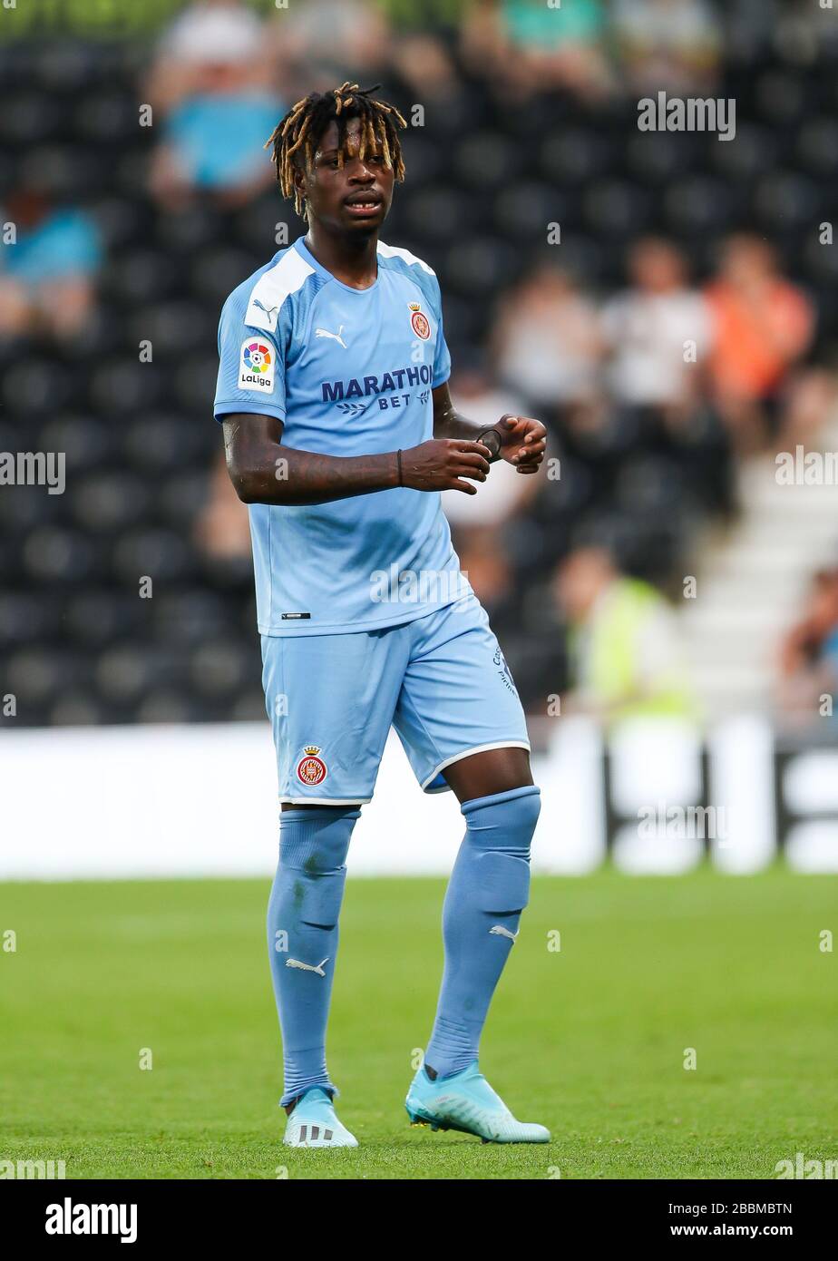 Girona's Kevin Soni during the Pre-Season Friendly at Pride Park ...