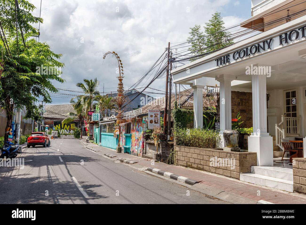 April, 01, 2020. Empty streets of Bali. Quarantine for COVID-19 ...