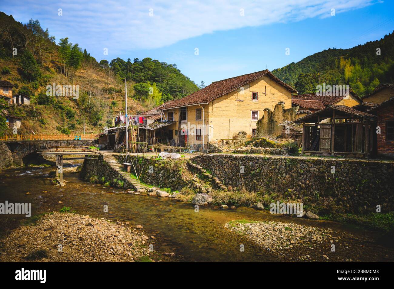 Countryside landscape of China's traditional and historic village Stock ...