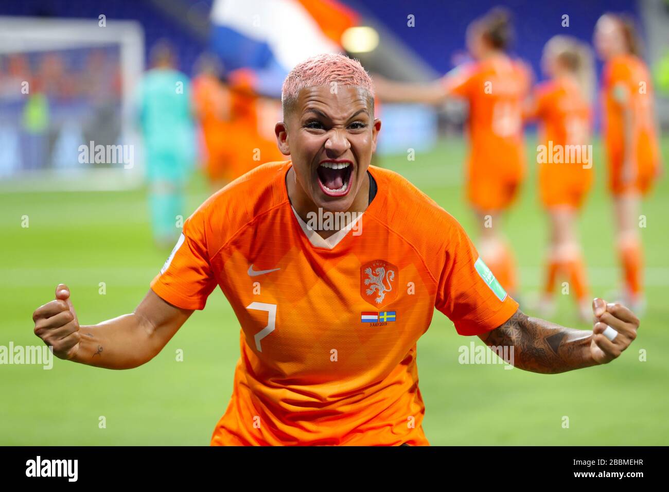 Netherlands' Shanice van de Sande celebrates after the final whistle ...