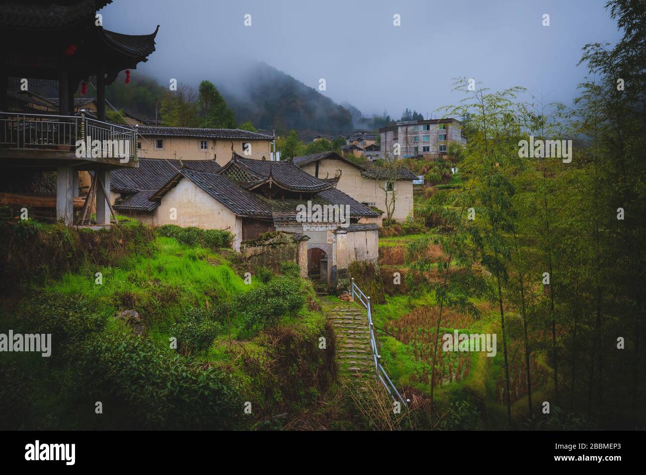 Countryside landscape of China's traditional and historic village Stock ...
