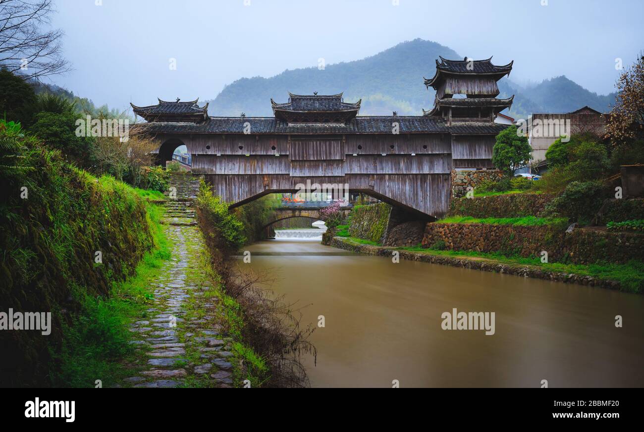 Countryside landscape of China's traditional and historic village Stock ...
