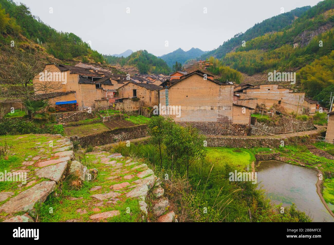 Countryside landscape of China's traditional and historic village Stock ...