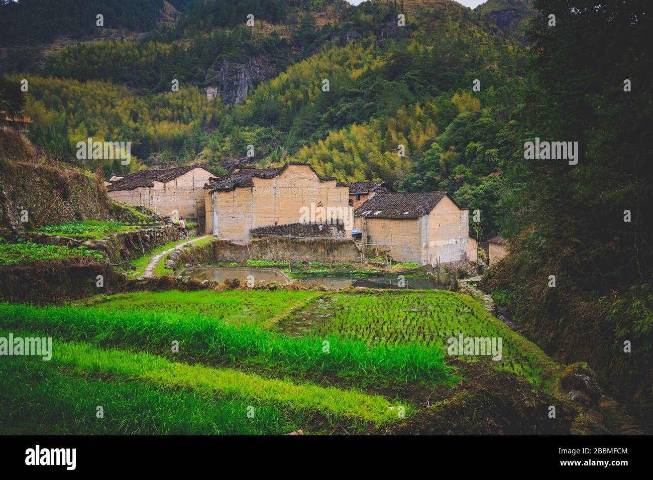 Countryside landscape of China's traditional and historic village Stock ...