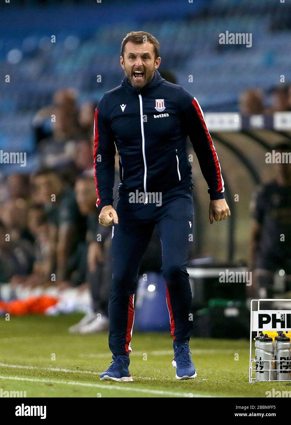 Stoke City manager Nathan Jones on the touchline Stock Photo - Alamy