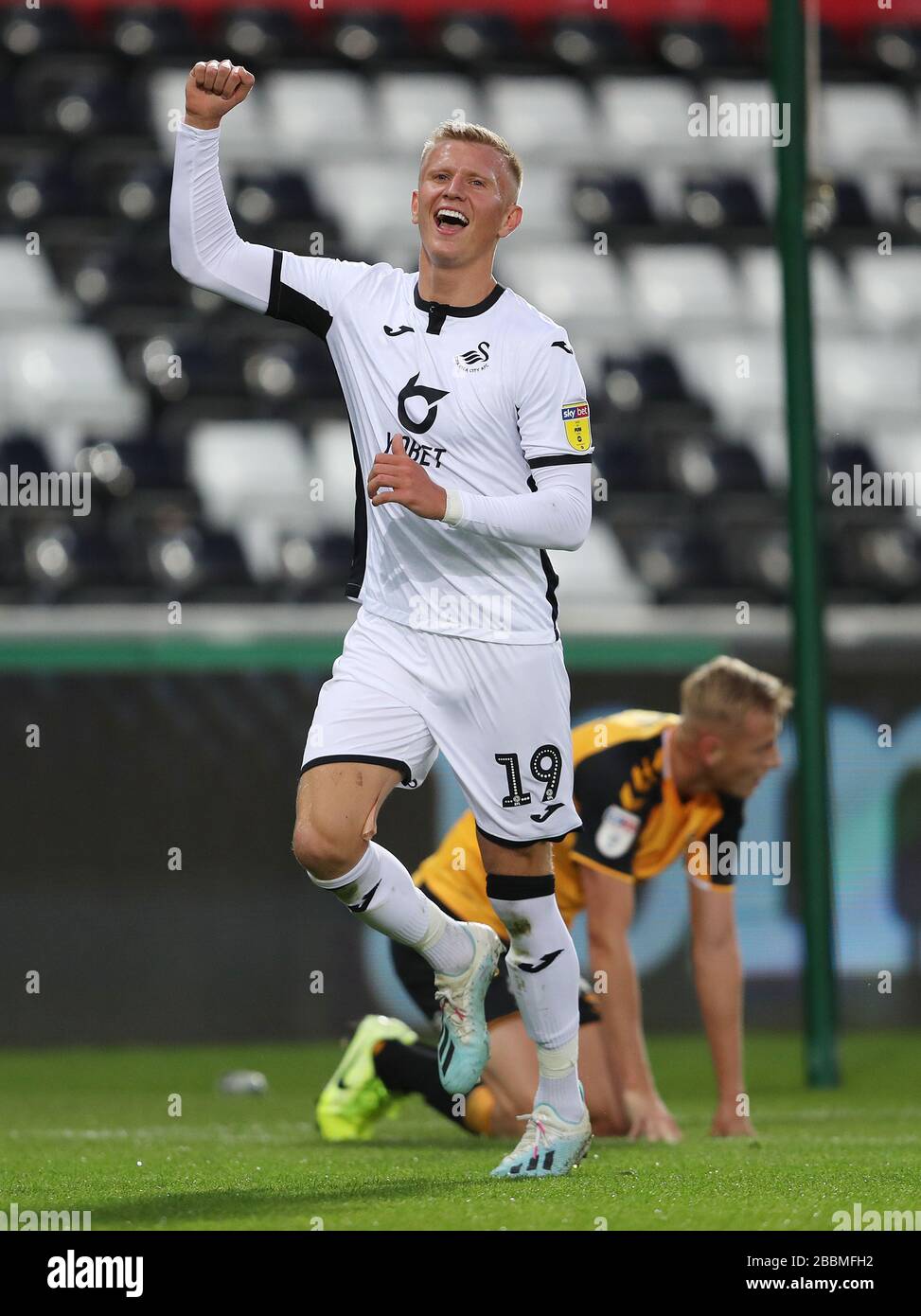 Swansea City's Sam Surridge celebrates scoring their third goal Stock ...