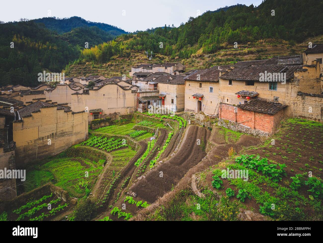 Countryside landscape of China's traditional and historic village Stock ...