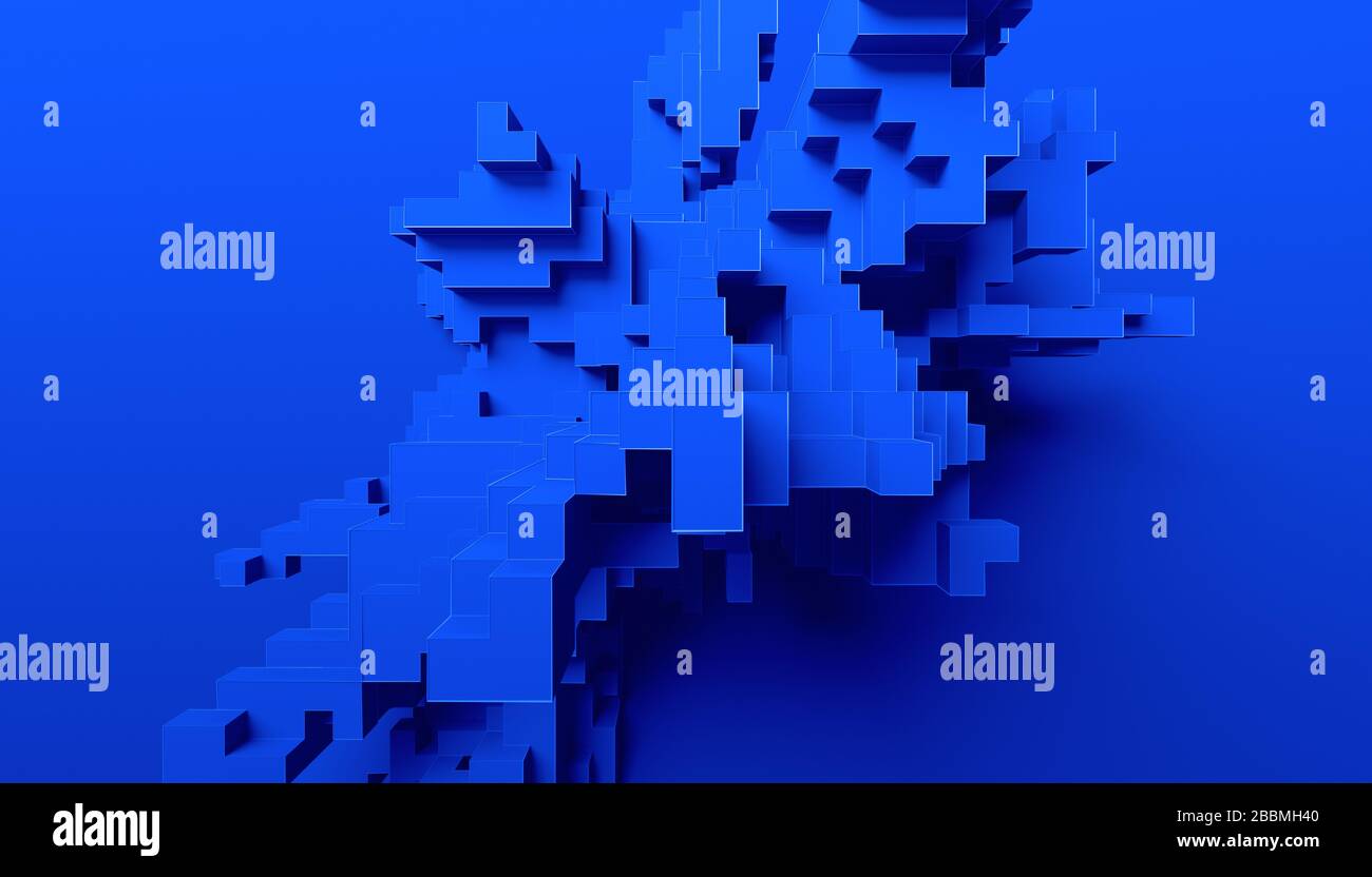 Abstract 3d render, modern geometric background design Stock Photo - Alamy