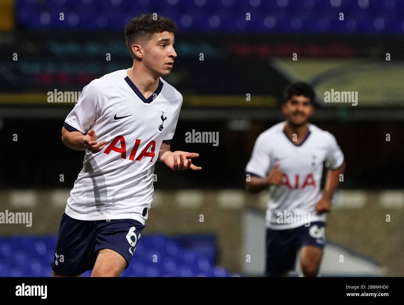 Tottenham Hotspur U21's Armando Shashoua celebrates after scoring his ...