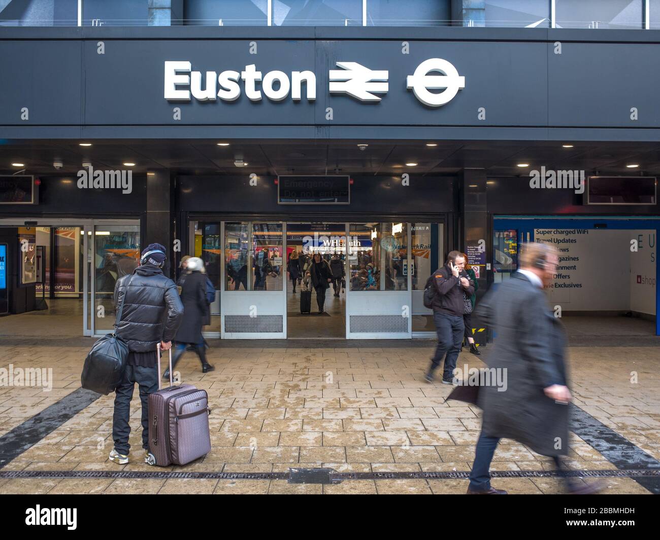 Euston Station. Large railway terminus connected to the National Rail ...