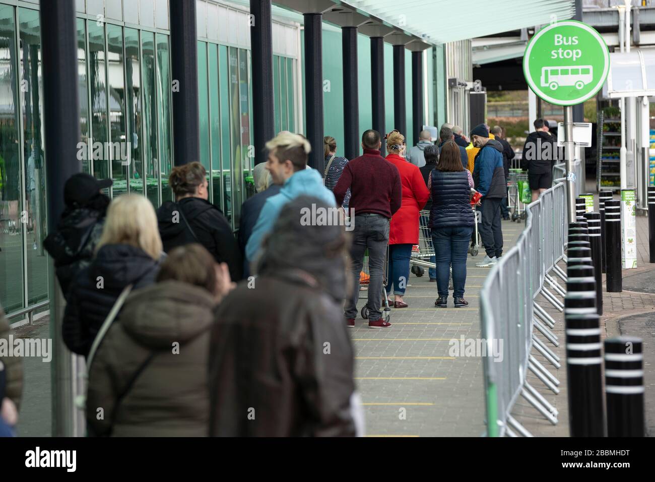 Queue outside asda supermarket hi-res stock photography and images - Alamy