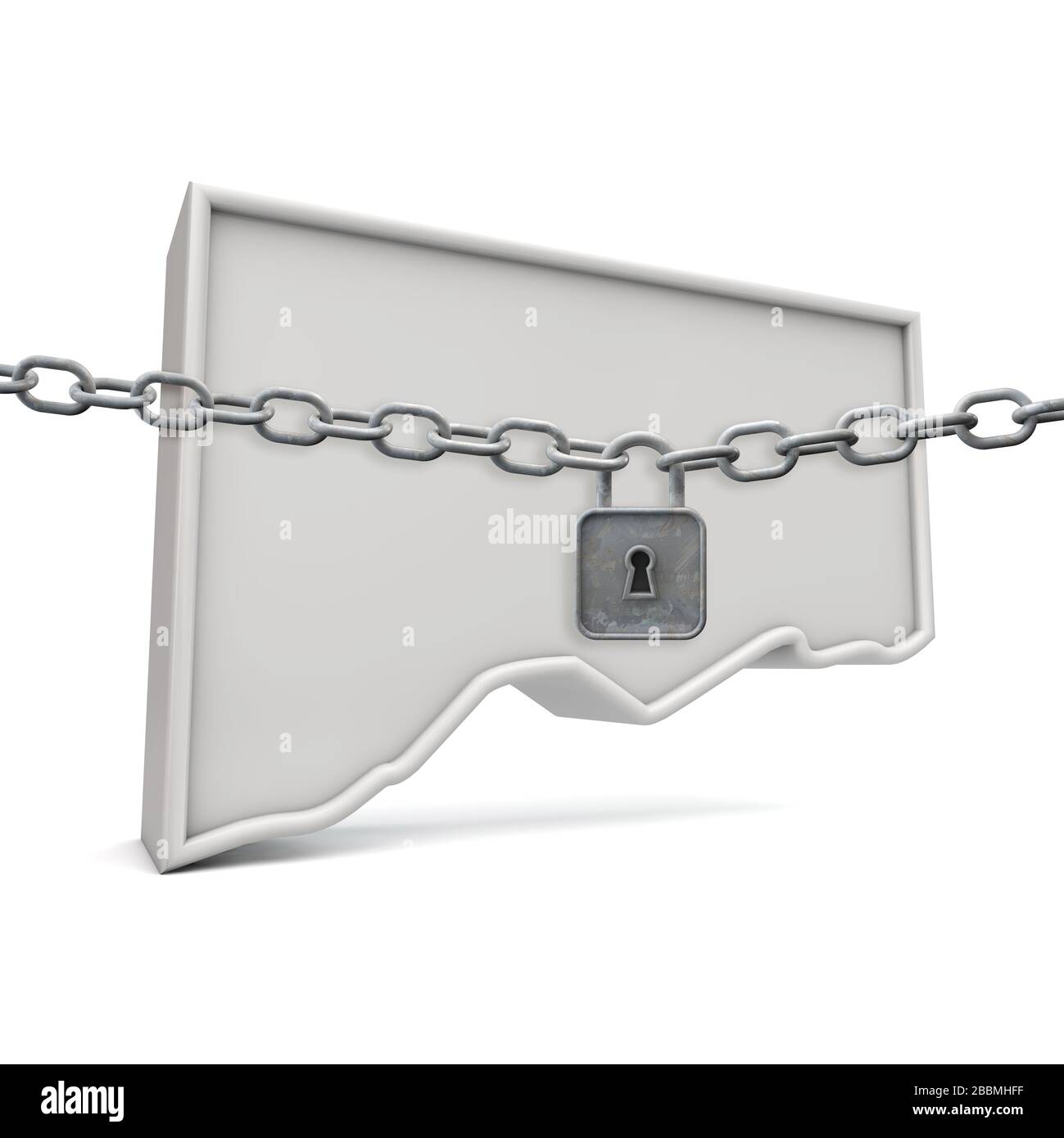 American state of Connecticut, under lockdown. 3D Rendering Stock Photo ...