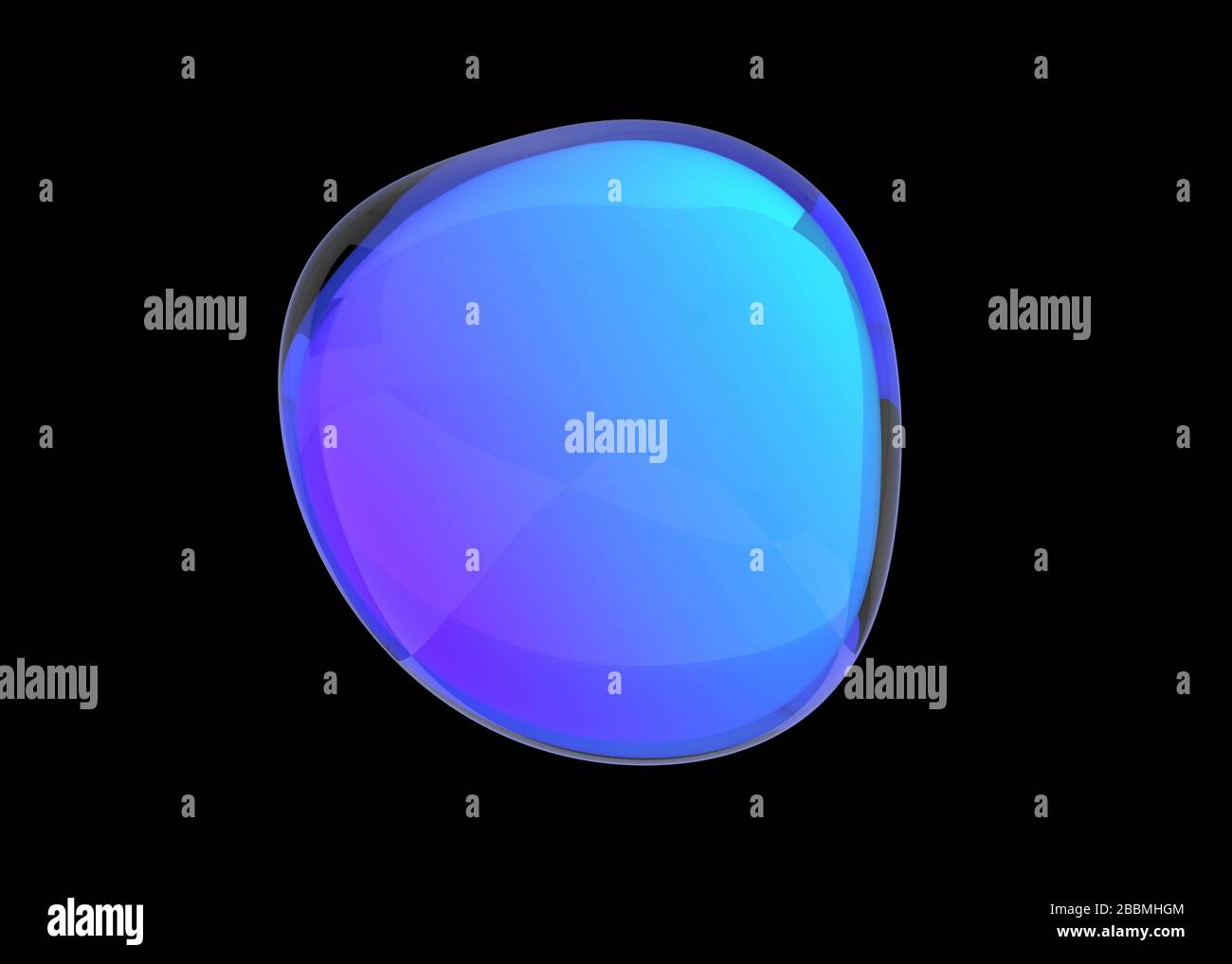 Abstract 3d render of colored bubble shape, modern background design ...