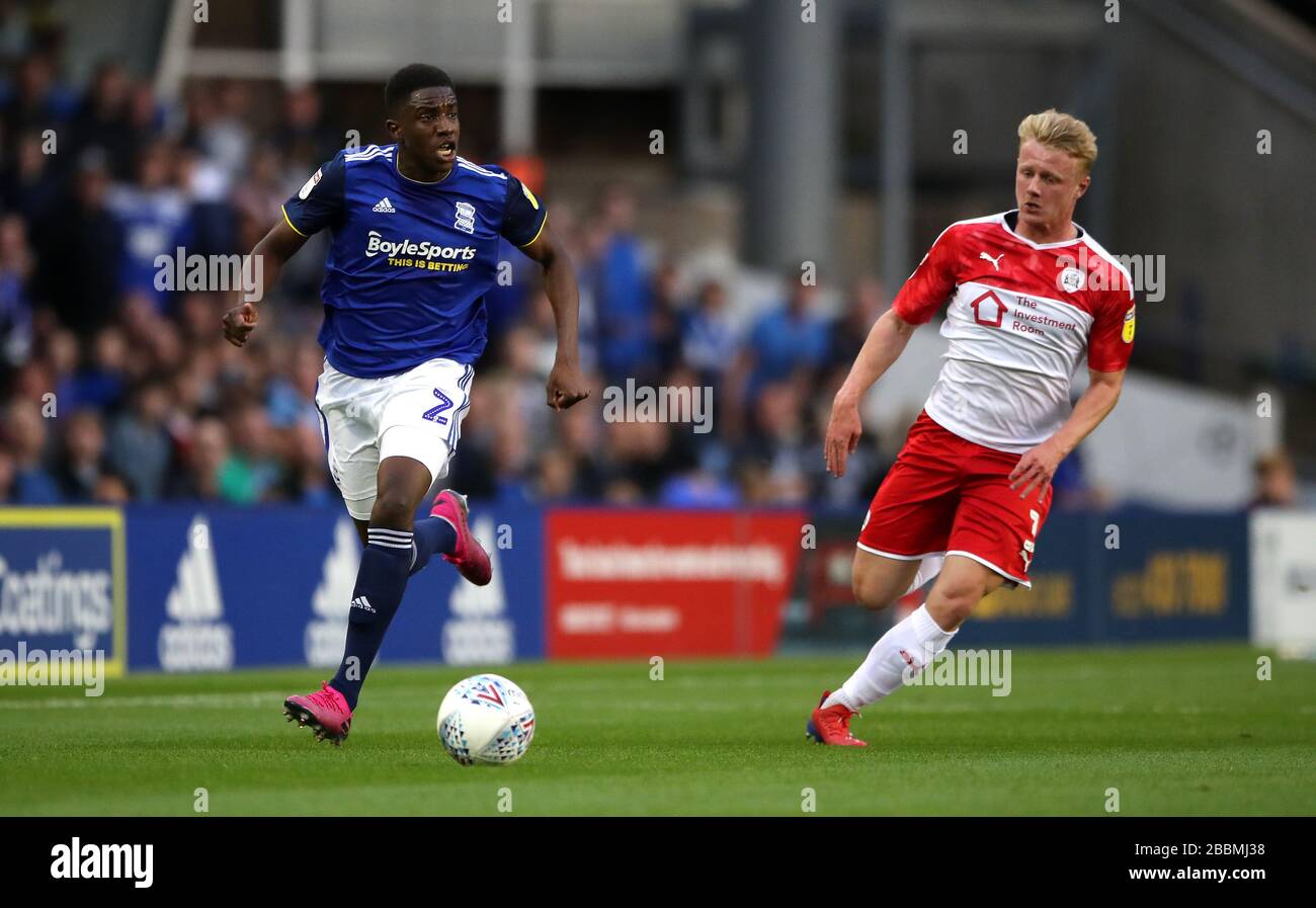 Birmingham City's Wes Harding (left) in action Stock Photo - Alamy