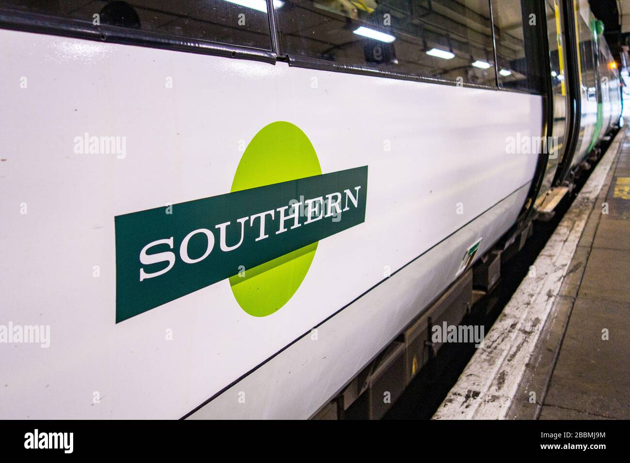 Southern Railway train at Victoria Station- London UK Stock Photo - Alamy