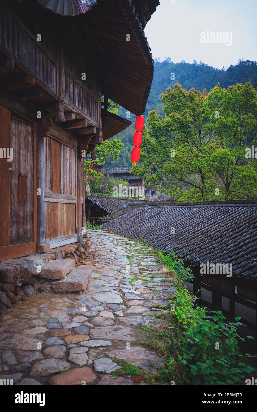 Countryside landscape of China's traditional and historic village Stock ...