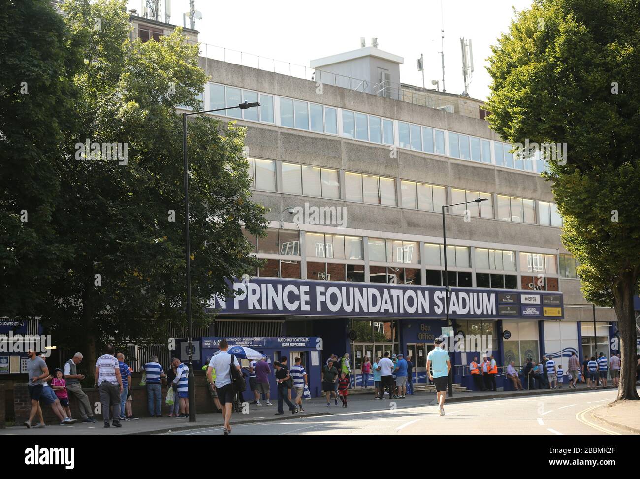 QPR fans arrive at the Kiyan Prince Foundation Stadium ahead of Queens ...