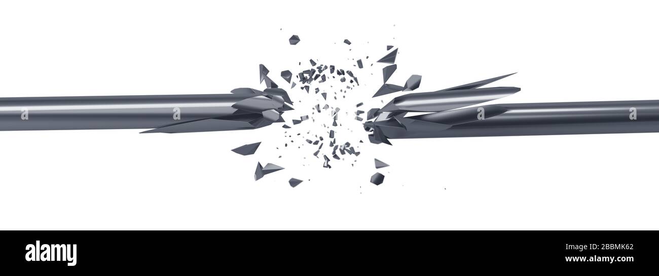 Abstract 3d render of broken line, modern background design with ...