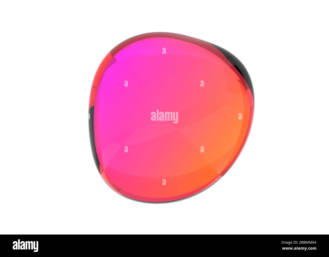 Abstract 3d render of colored bubble shape, modern background design ...