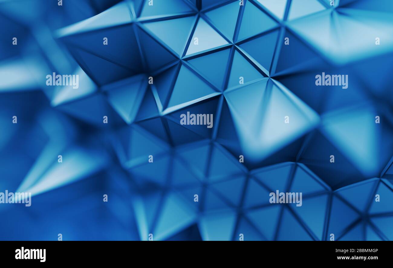 Abstract 3d rendering of triangulated surface. Contemporary background ...