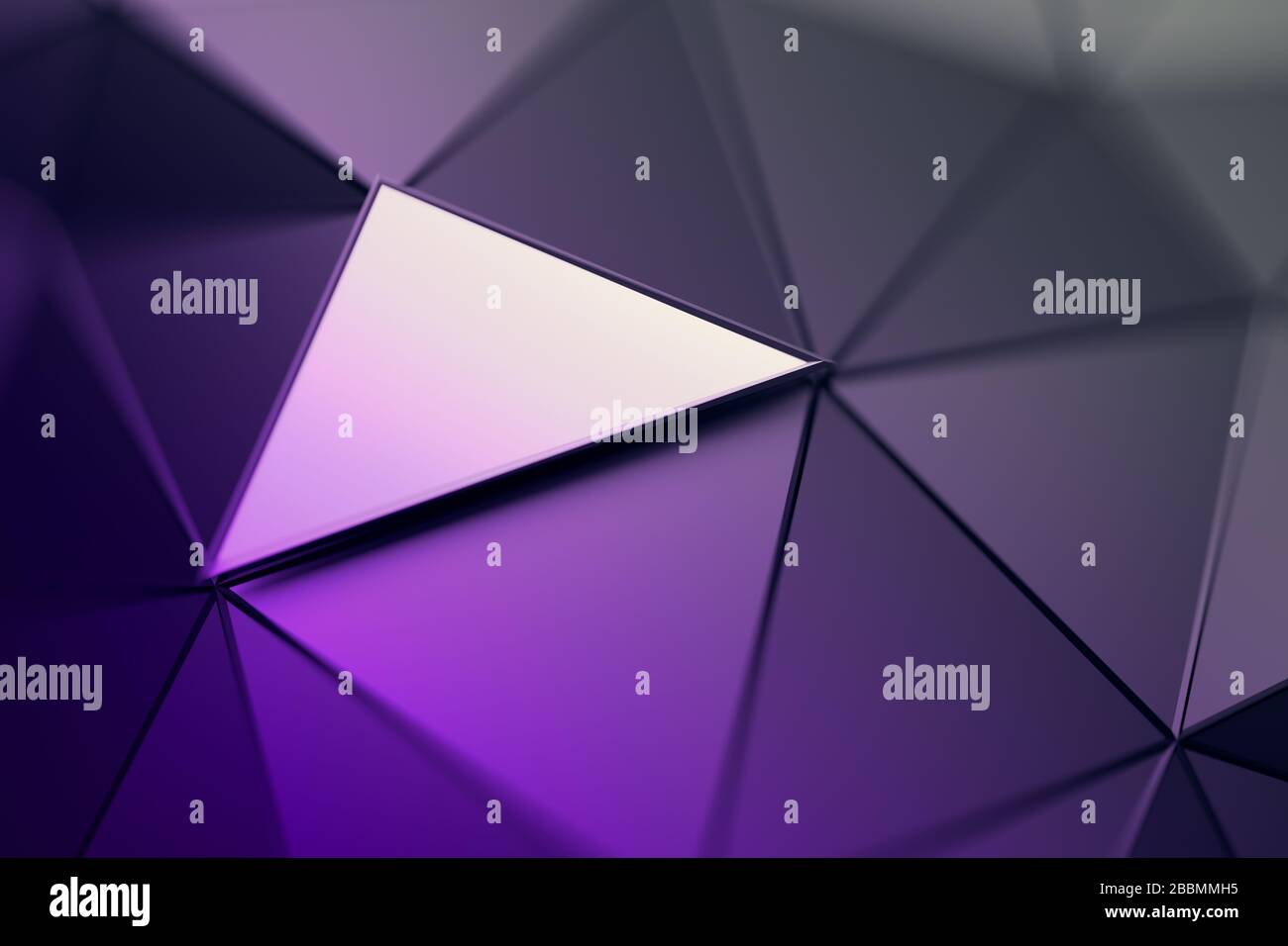 Abstract 3d rendering of triangulated surface. Contemporary background ...