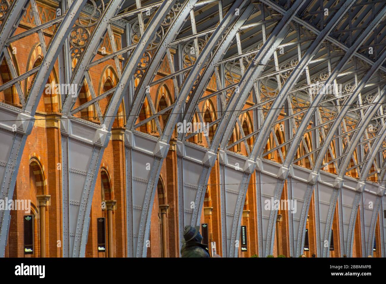 Interior of St Pancras International Railway Station- London UK Stock ...