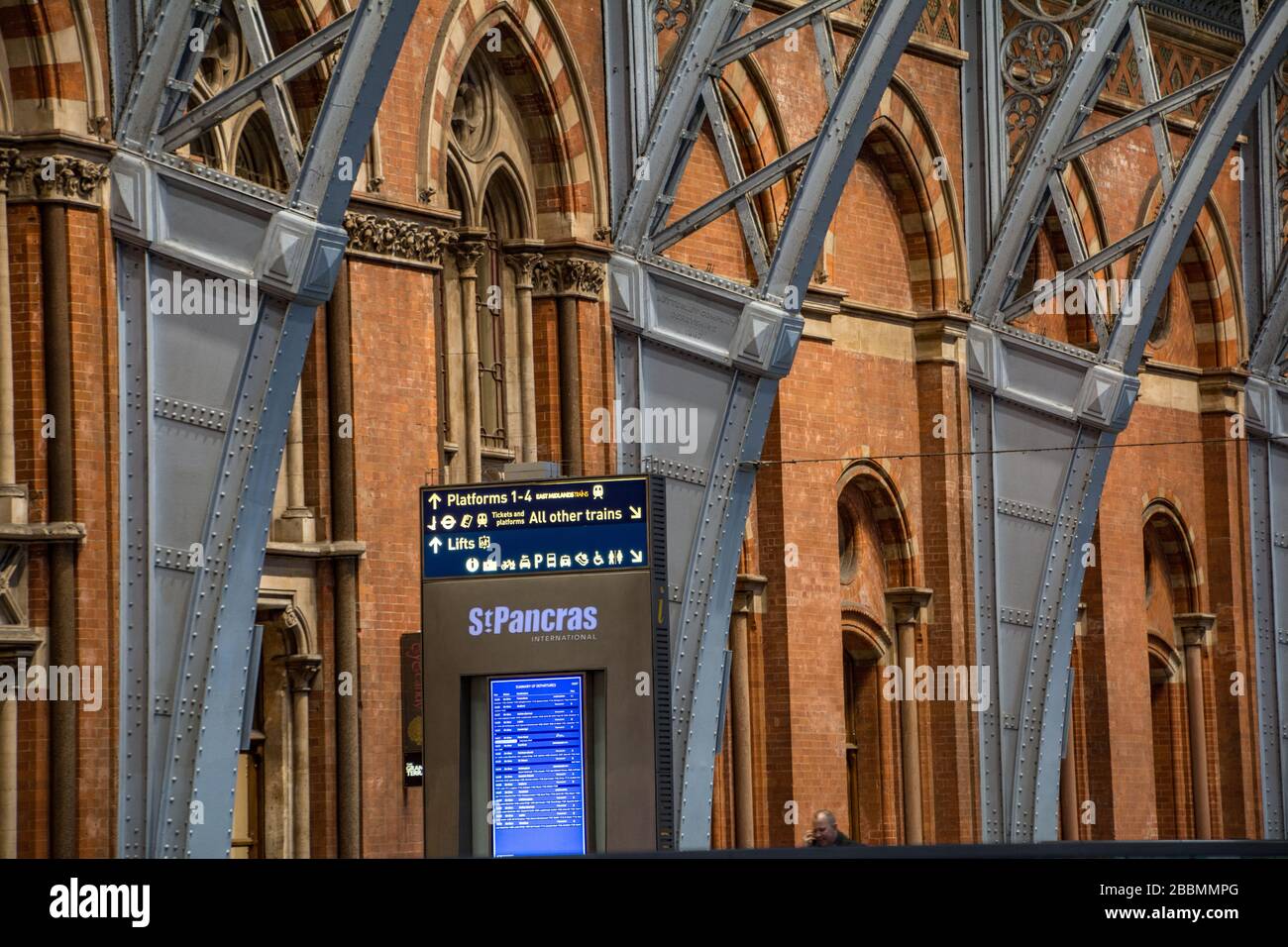 Interior of St Pancras International Railway Station- London UK Stock ...