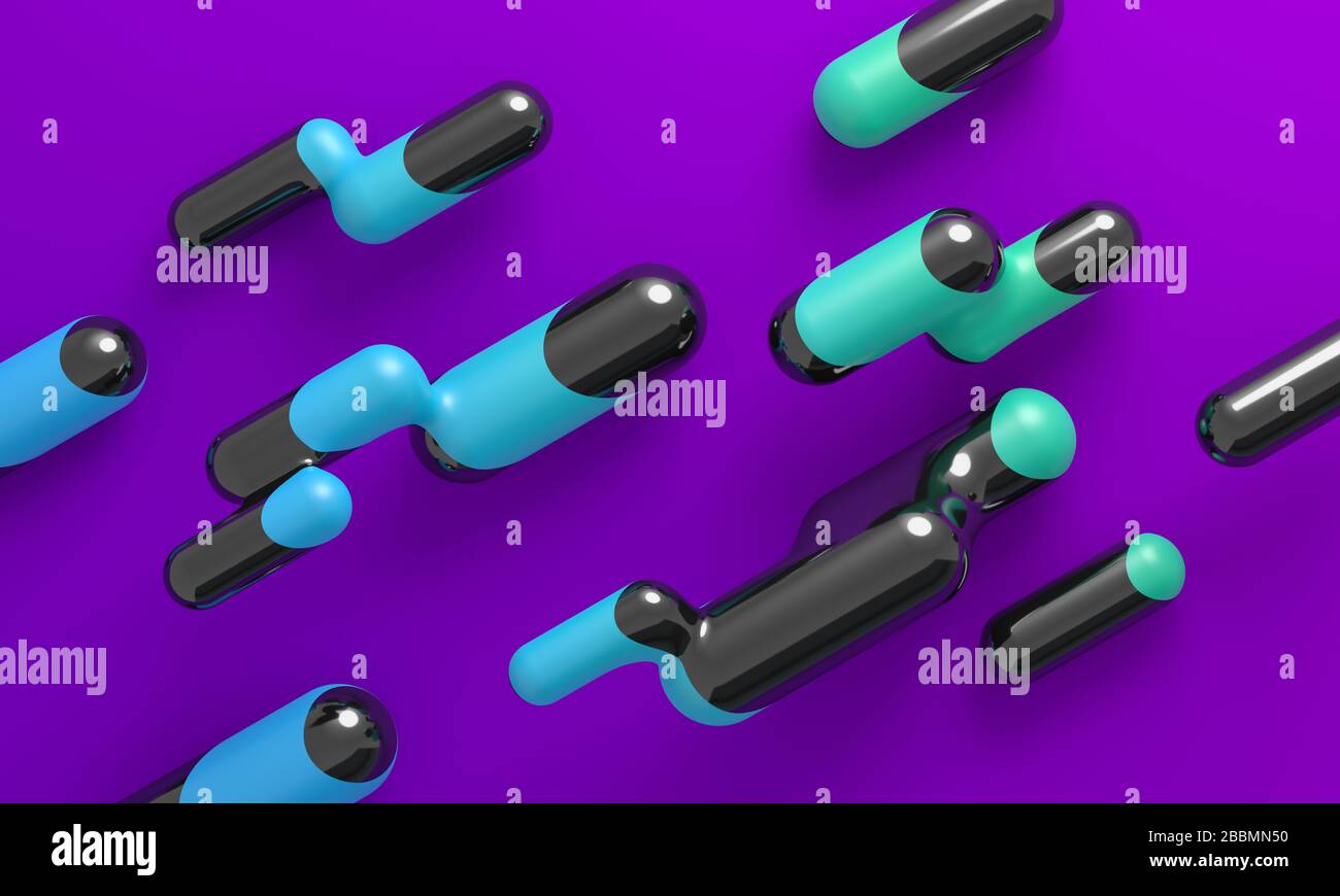 Abstract 3d render, background with shapes, modern graphic design Stock ...