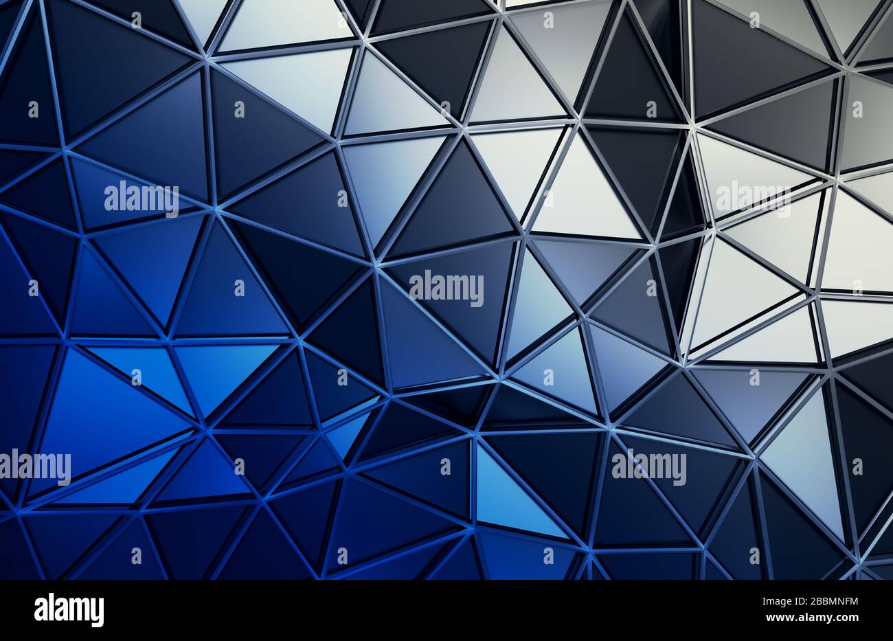 Abstract 3d rendering of triangulated surface. Contemporary background ...