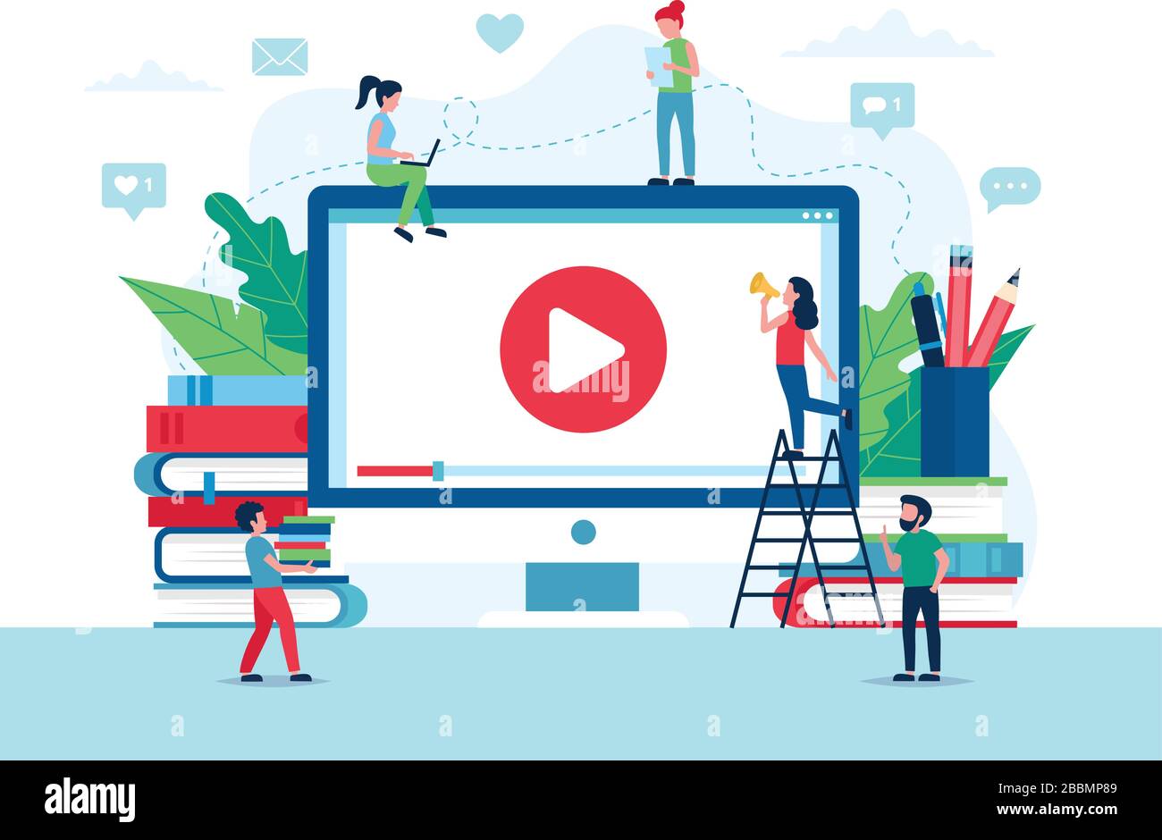 Digital screen in classroom Stock Vector Images - Alamy