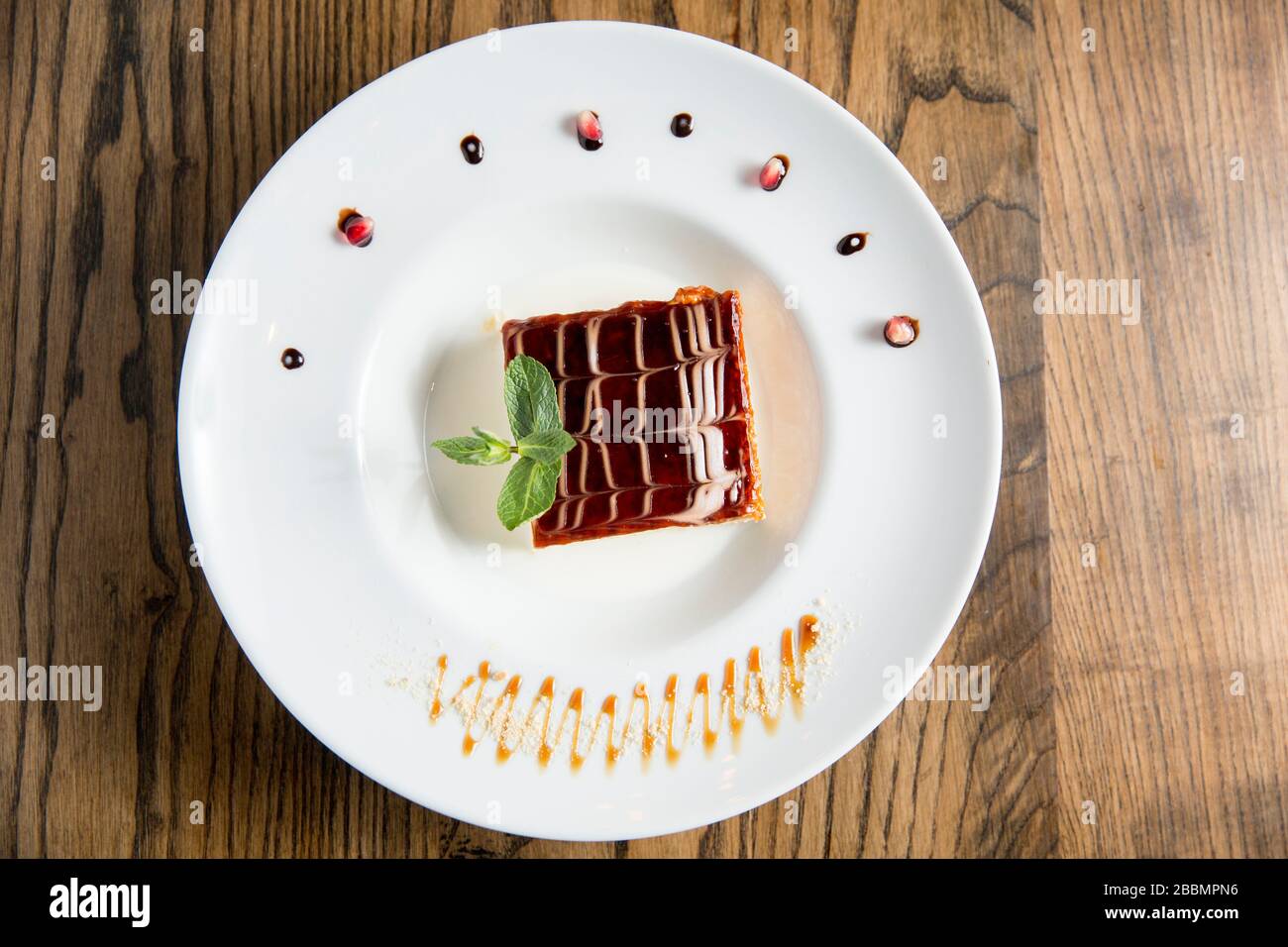 Fresh Tres Leches cake on the plate Stock Photo - Alamy