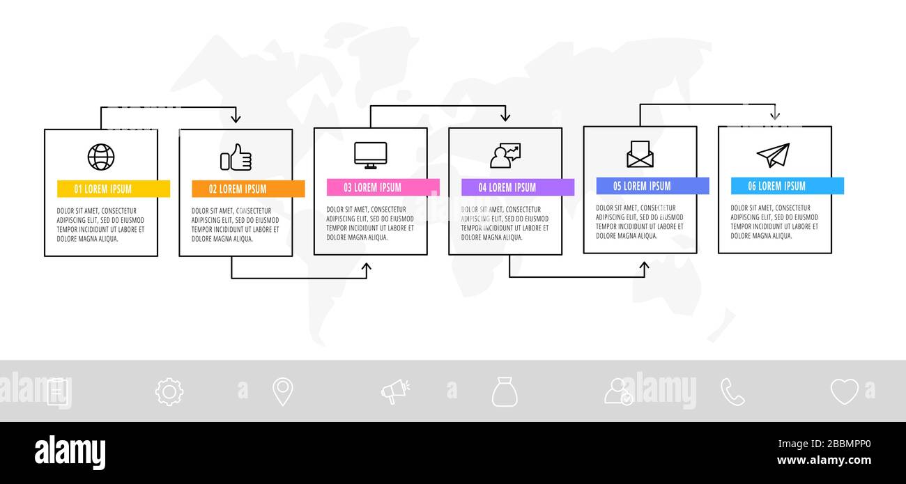 Timeline creative design linear infographics template. Business vector ...