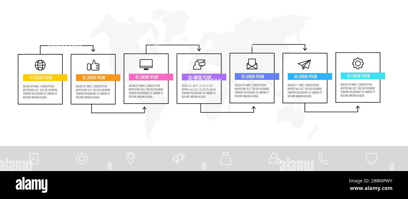 Timeline creative design linear infographics template. Business vector ...
